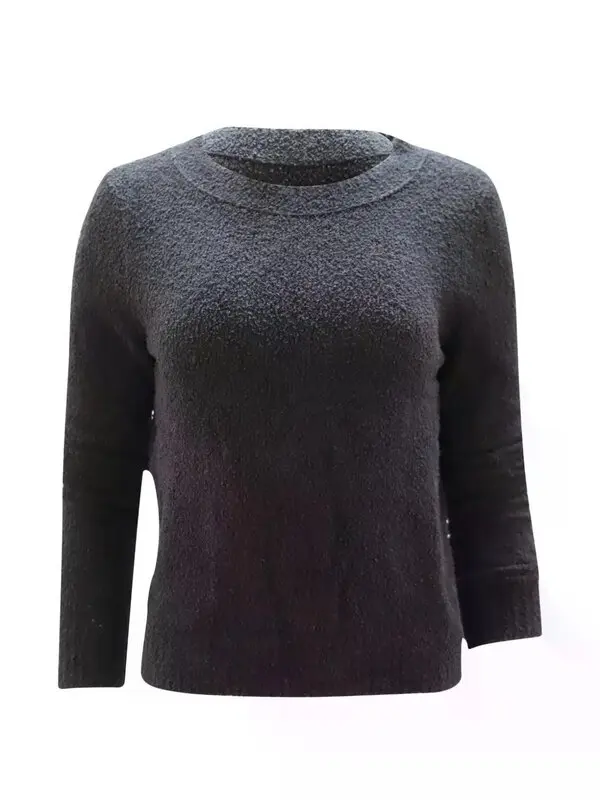 Vince Boucle Navy Cotton Sweater - Blue