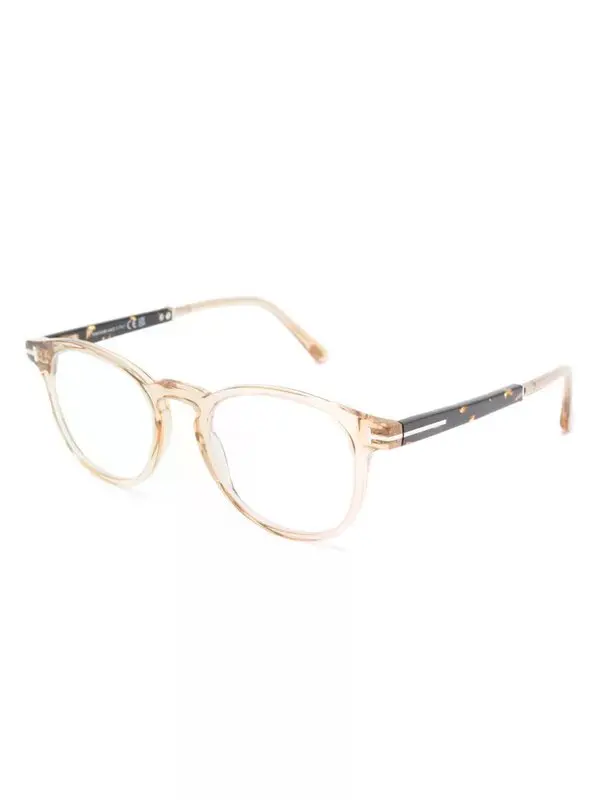 TOM FORD Clear Pantos-frame Glasses - Neutrals