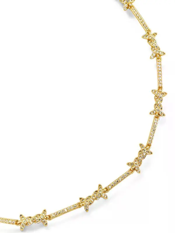 AMIE DUBAI Crystal-embellished Barbed-wire Necklace