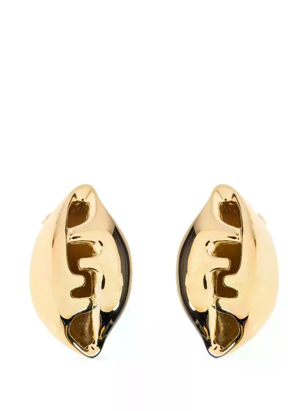 Fendi Shell-shaped Earrings - Gold