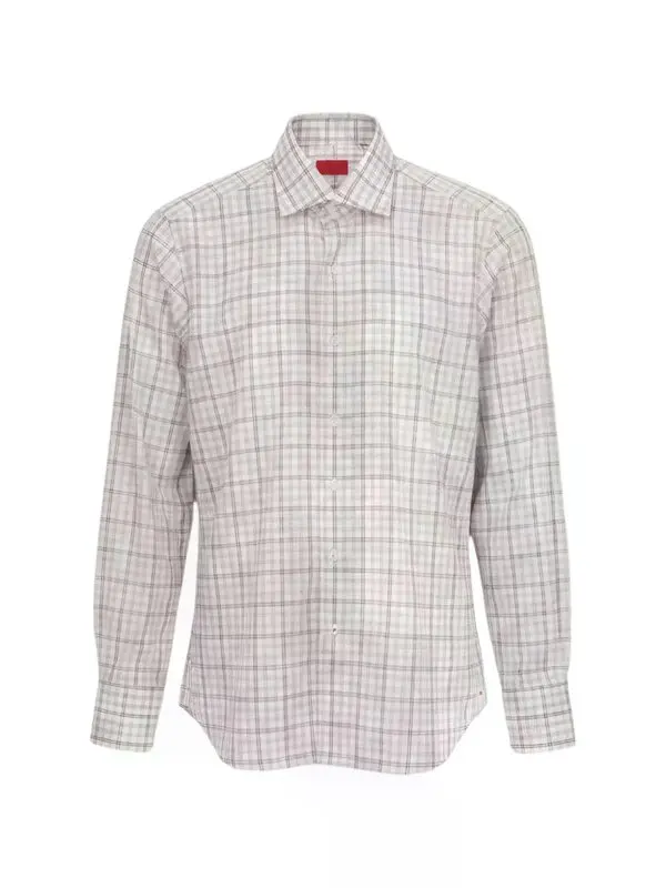 Isaia Checked Long-sleeve Shirt