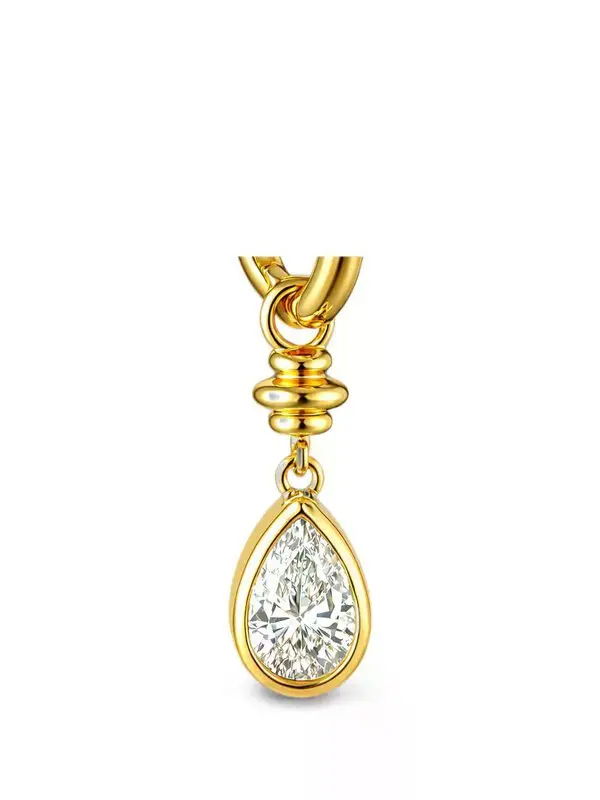 VELORA VIE Soleil Teardrop-pendant Hoop Earrings - Gold