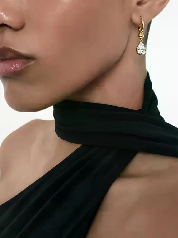 VELORA VIE Soleil Teardrop-pendant Hoop Earrings