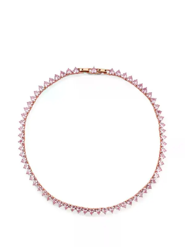 LADY D WORLD Heart-cut Zirconia Necklace - Pink