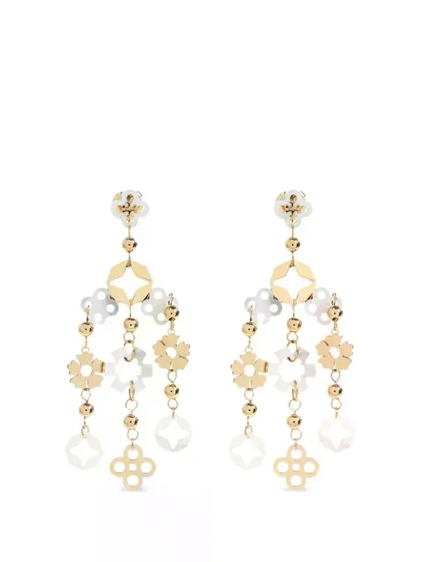 Tory Burch Small Forget Me Not Pearl-embellished Drop Earrings - Gold