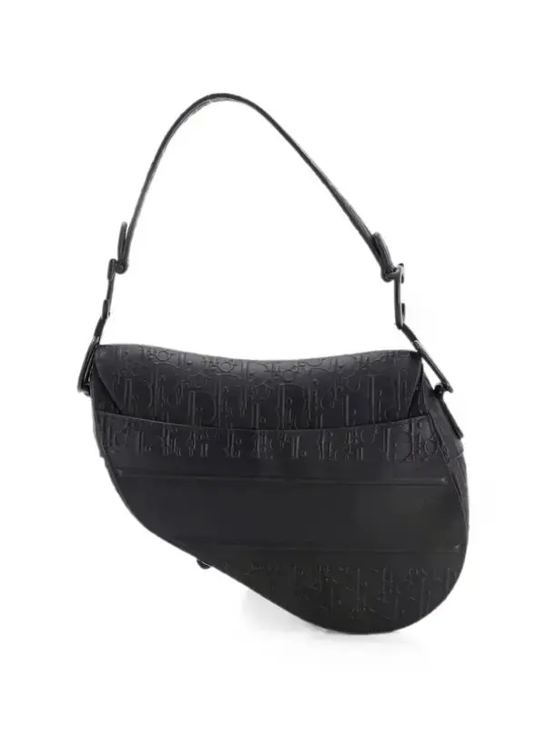 Dior Saddle Handbag Oblique Embossed Calfskin Medium Shoulder Bag