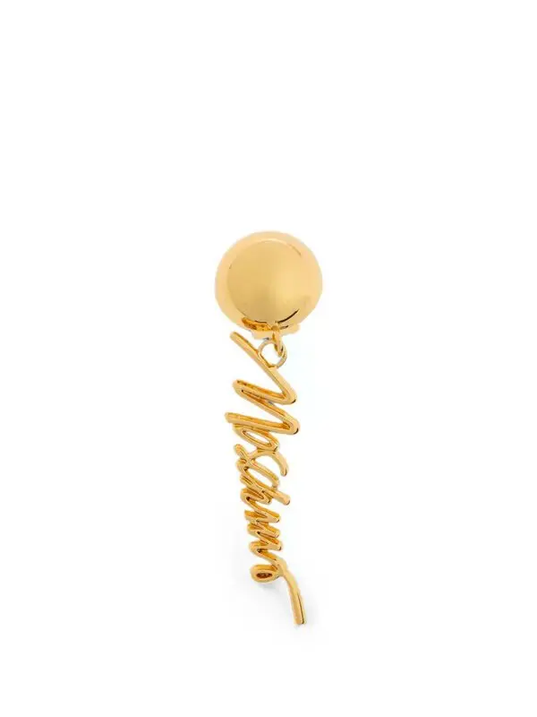 Moschino Logo-pendant Clip-on Earrings