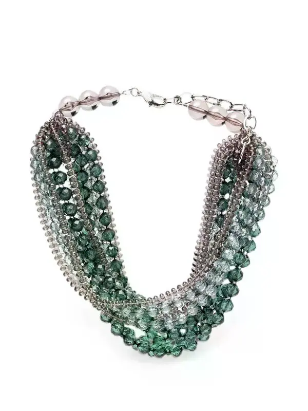 Emporio Armani Multi-strand Beaded Necklace - Green