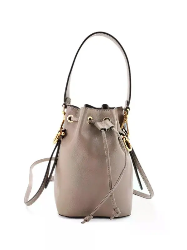 Fendi Mon Tresor Leather Mini Bucket Bag - Brown