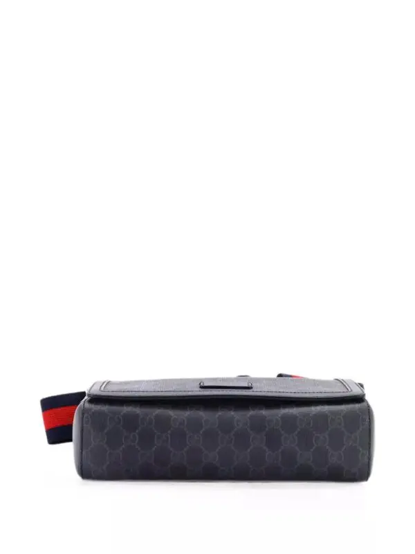 Gucci Gg Coated Canvas Messenger Bag - Black