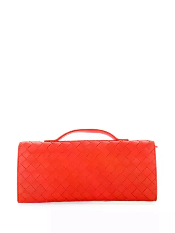 Bottega Veneta Andiamo Top Handle Clutch Bag - Orange