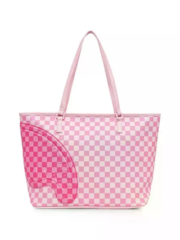 SPRAYGROUND Sugar Drip Candy Bite Check-pattern Tote Bag - Pink