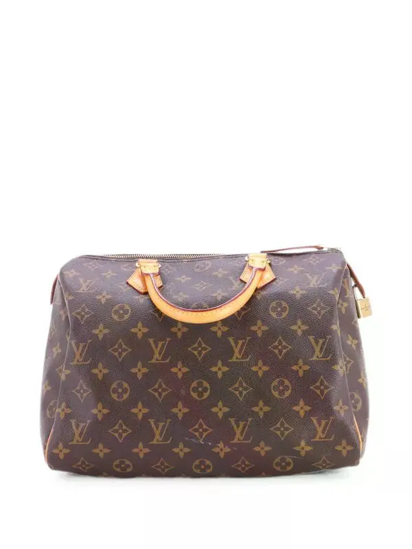 LOUIS VUITTON Speedy Handbag Monogram Canvas 30 Satchel - Brown