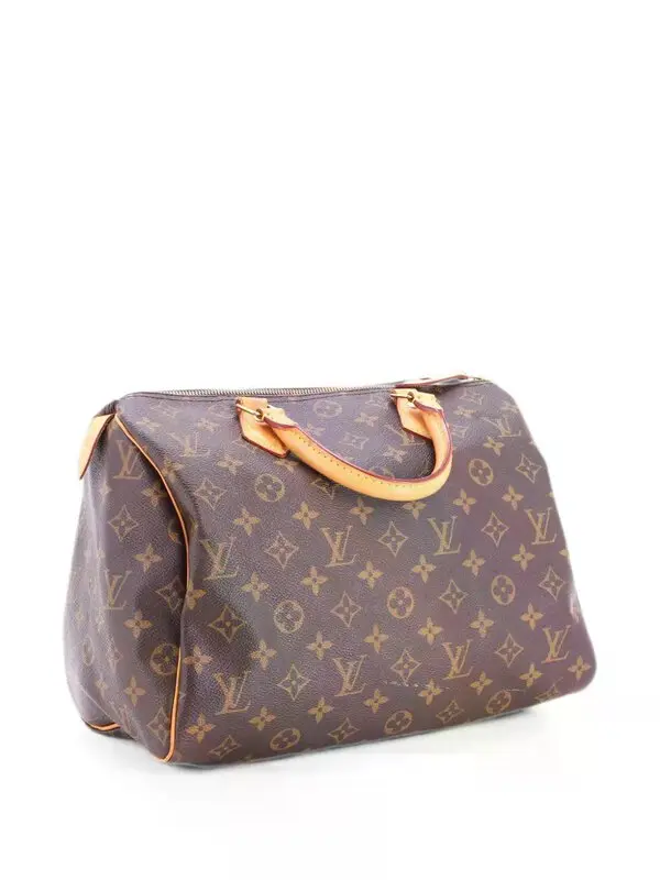 LOUIS VUITTON Speedy Handbag Monogram Canvas 30 Satchel - Brown
