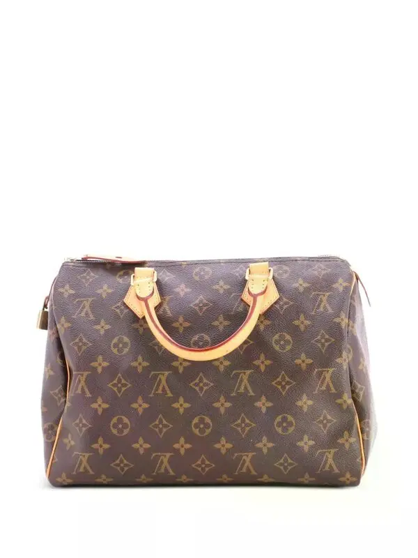LOUIS VUITTON Speedy Handbag Monogram Canvas 30 Satchel - Brown