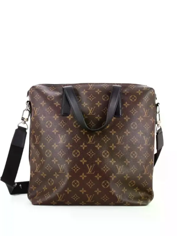 LOUIS VUITTON Kitan Handbag Macassar Monogram Canvas Tote Bag - Brown