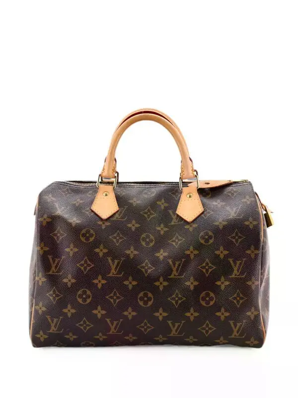 LOUIS VUITTON Speedy Handbag Monogram Canvas 30 Satchel - Brown