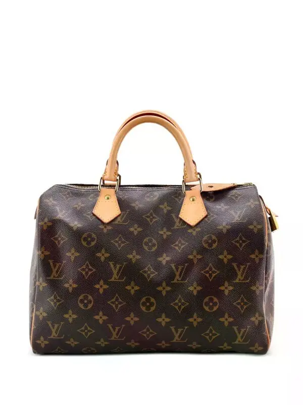 LOUIS VUITTON Speedy Handbag Monogram Canvas 30 Satchel - Brown