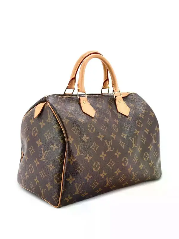 LOUIS VUITTON Speedy Handbag Monogram Canvas 30 Satchel - Brown