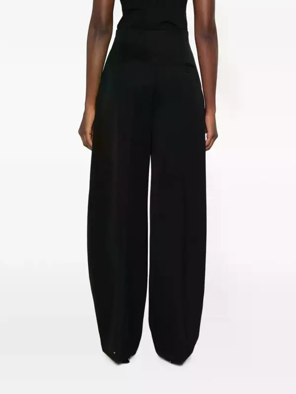 MUGLER Pleated Wide-leg Trousers