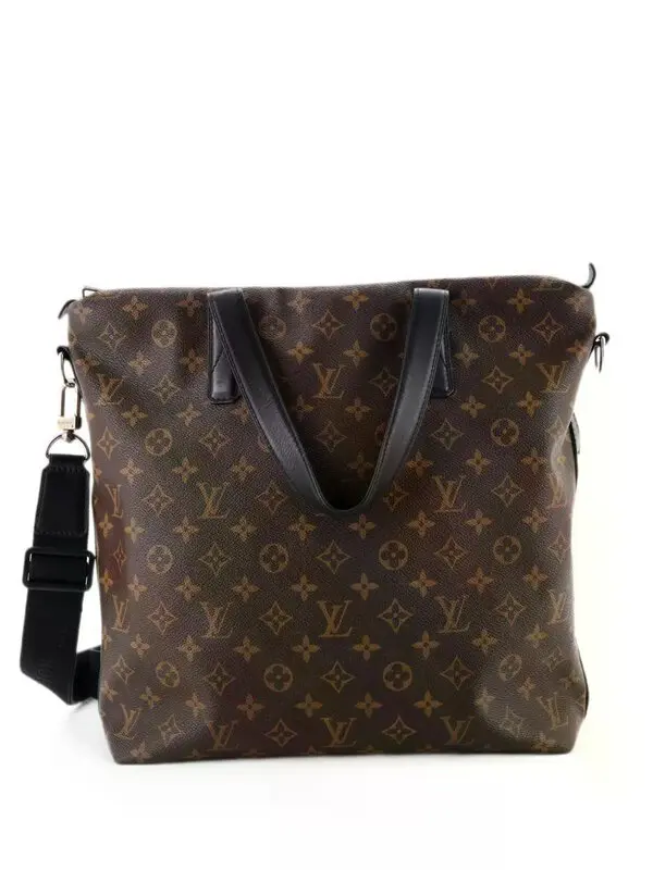 LOUIS VUITTON Kitan Handbag Macassar Monogram Canvas Tote Bag - Brown