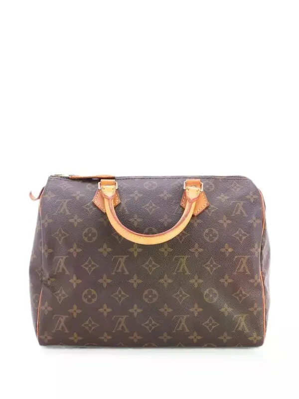 LOUIS VUITTON Speedy Handbag Monogram Canvas 30 Satchel - Brown
