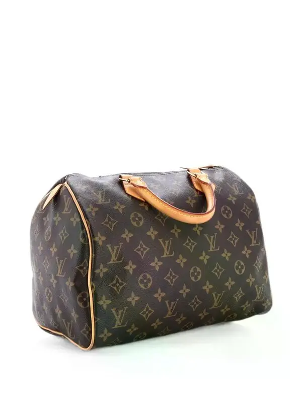 LOUIS VUITTON Monogram Canvas Speedy 30 Satchel - Brown