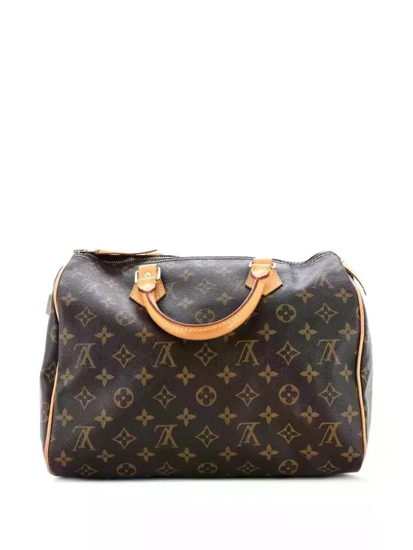 LOUIS VUITTON Monogram Canvas Speedy 30 Satchel - Brown