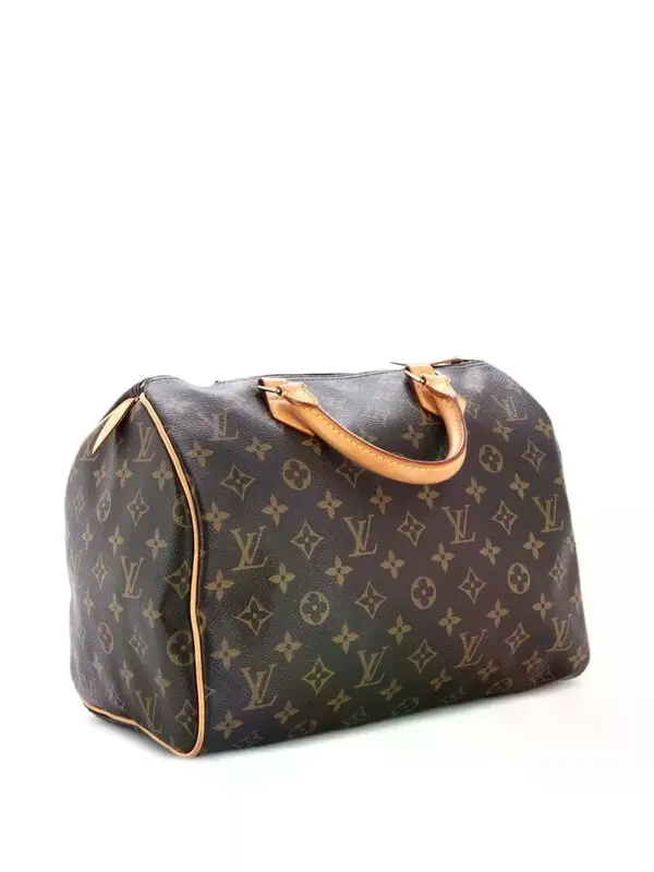 LOUIS VUITTON Monogram Canvas Speedy 30 Satchel - Brown
