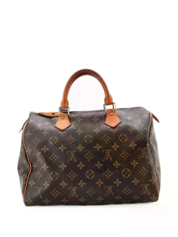 LOUIS VUITTON Monogram Canvas Speedy 30 Satchel - Brown