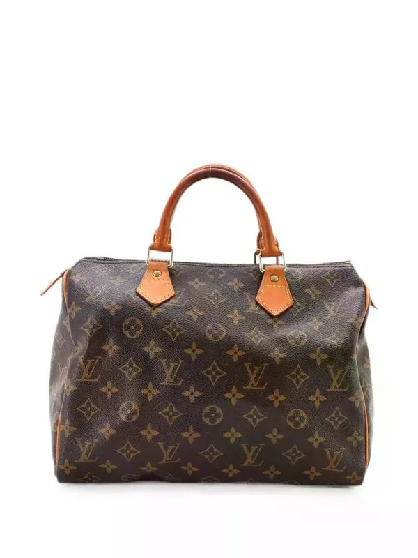 LOUIS VUITTON Monogram Canvas Speedy 30 Satchel - Brown