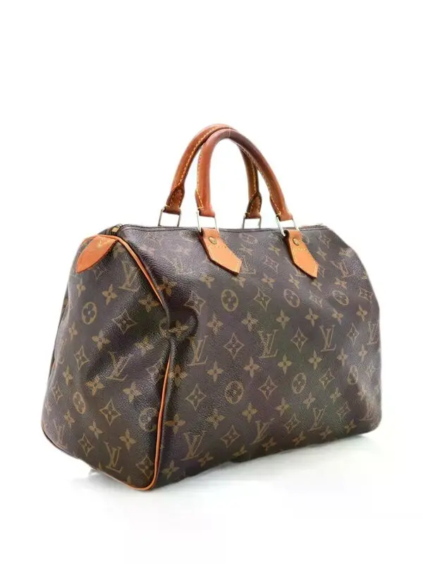 LOUIS VUITTON Monogram Canvas Speedy 30 Satchel - Brown