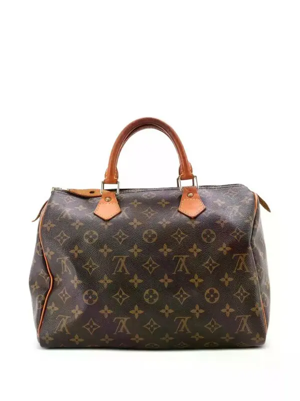 LOUIS VUITTON Monogram Canvas Speedy 30 Satchel - Brown