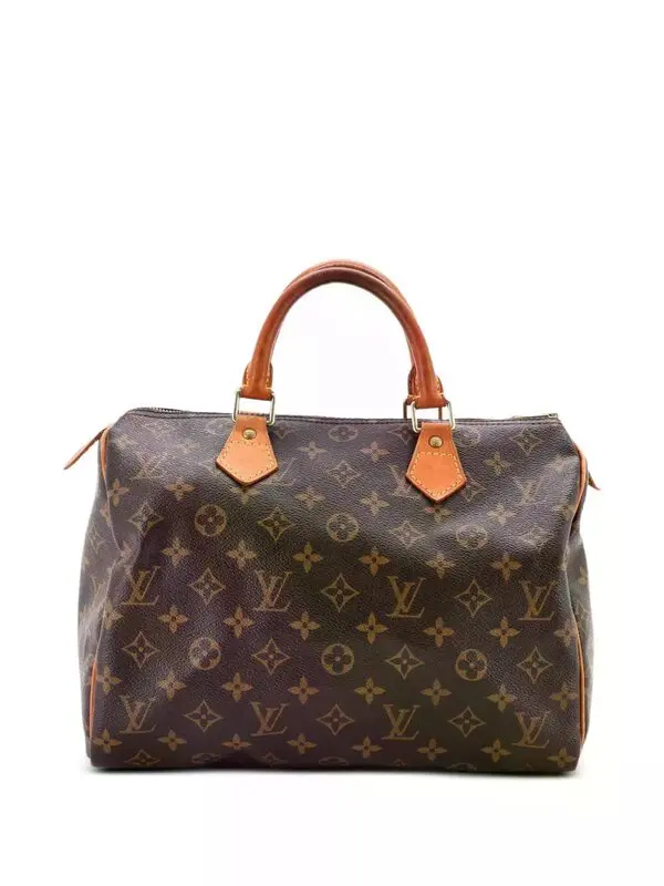 LOUIS VUITTON Monogram Canvas Speedy 30 Satchel - Brown