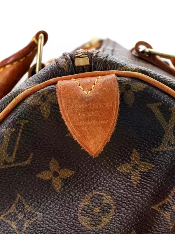 LOUIS VUITTON Monogram Canvas Speedy 30 Satchel - Brown