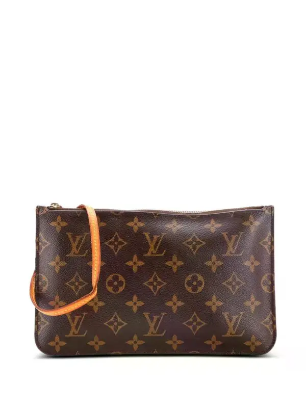LOUIS VUITTON Monogram Canvas Large Pouch - Brown