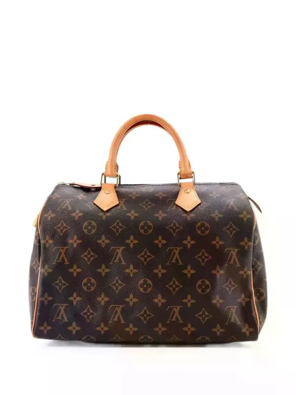 LOUIS VUITTON Speedy Handbag Monogram Canvas 30 Satchel - Brown