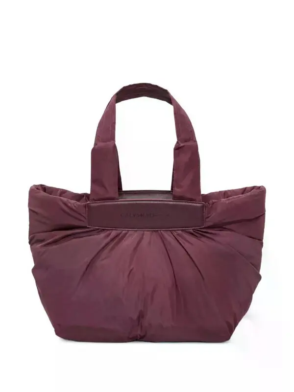 VEECOLLECTIVE Ruched Tote Bag - Red