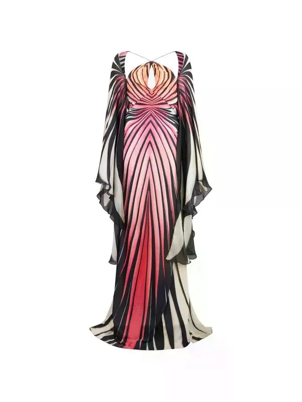 Roberto Cavalli Ray Of Paradise Maxi Dress - Black