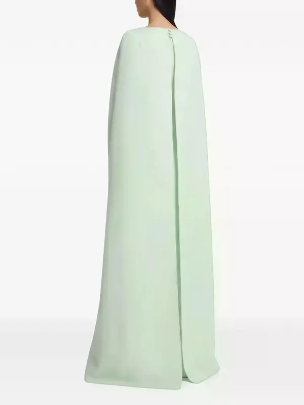 Safiyaa Yuna Crystal-embellished Cape Maxi Dress