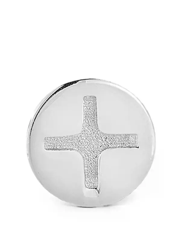 Mateo Screw Head Stud Earrings - Silver
