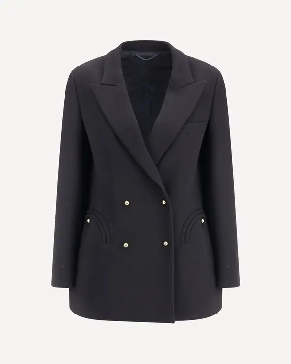 BLAZÉ MILANO Resolute Virgin Wool Blazer - Black