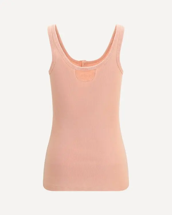 Chloé Fitted Henley Tank Top Feale