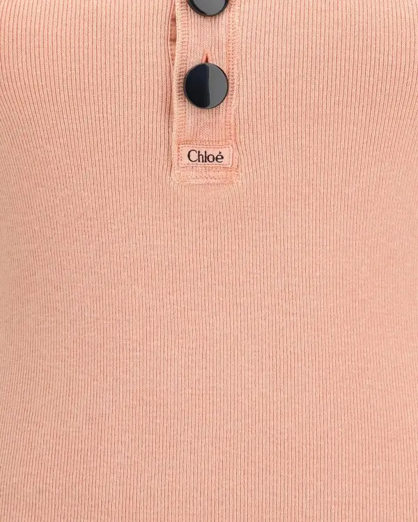 Chloé Fitted Henley Tank Top Feale