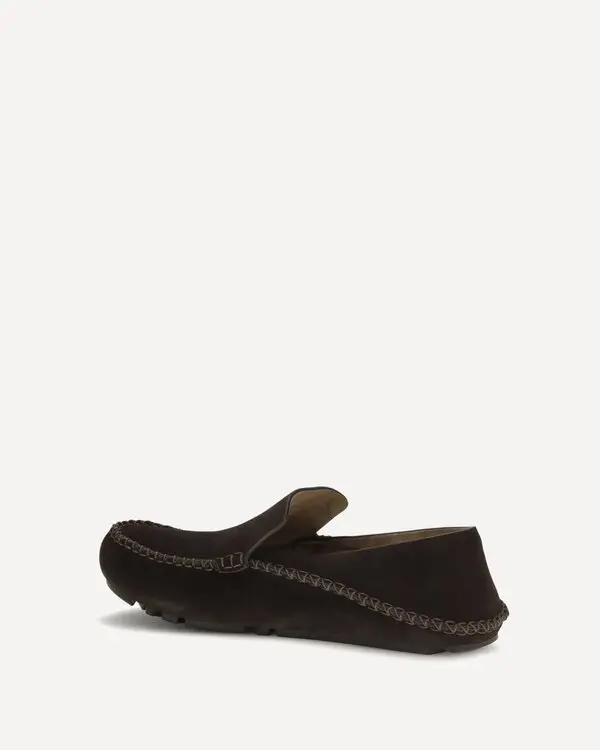 Loewe Rambla Loafers In Suede Calfskin