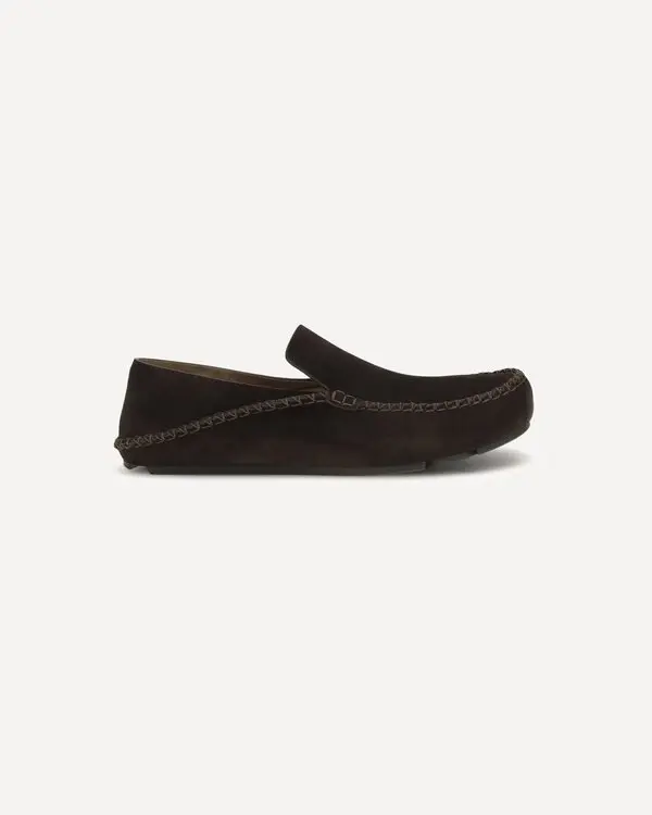 Loewe Rambla Loafers In Suede Calfskin