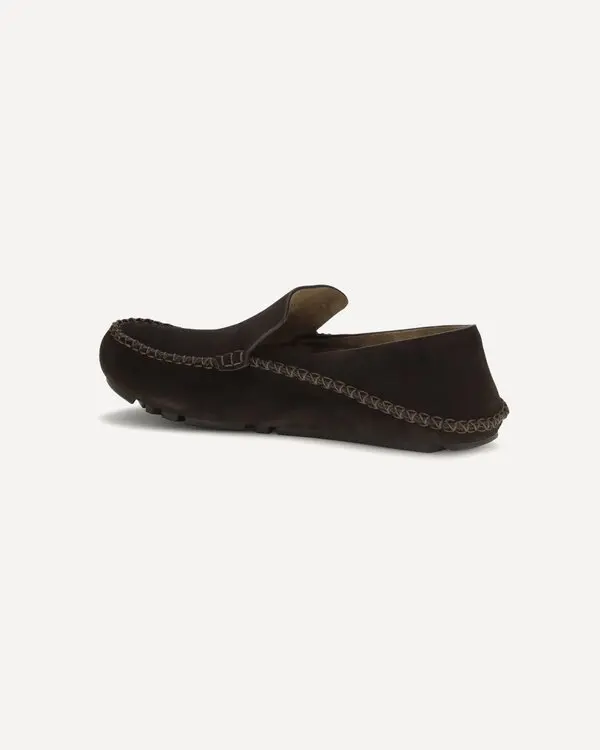 Loewe Rambla Loafers In Suede Calfskin