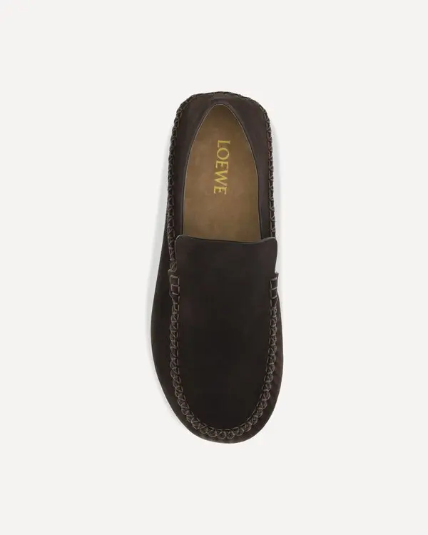 Loewe Rambla Loafers In Suede Calfskin