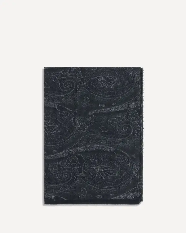 Etro Paisley Scarf - Black