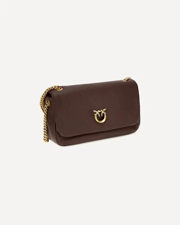 Pinko Love Birds Click Soft Horizontal Leather Shoulder Bag